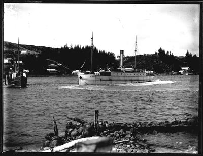 View of the steamship "Tasman" at Collingwood - Nelson Provincial Museum