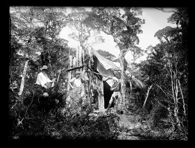Thompson's Whare and party - Nelson Provincial Museum